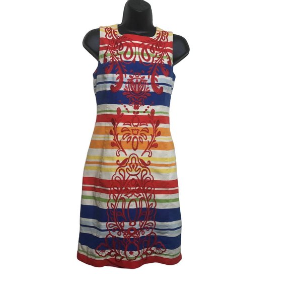 Tabitha | Dresses | Anthropologie Tabitha Dress Rainbow Totem Stripe ...